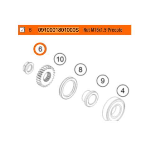 HUSQVARNA nut M18x1.5 Precote left thread – Motosports